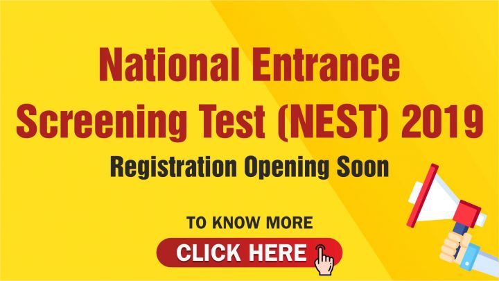 National Entrance Screening Test (NEST) 2019 for NISER & UM-DAE CEBS
